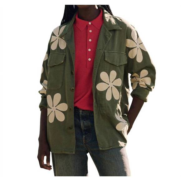 THE GREAT. | Jackets & Coats | New The Great Daisy Applique Jacket In ...